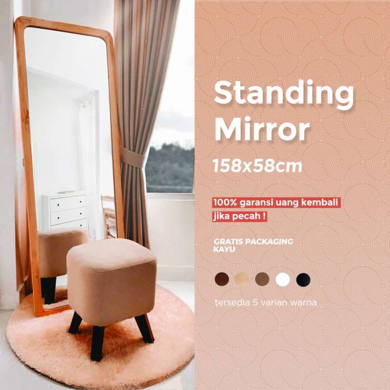 Jual TERLARIS! Standing Mirror Cermin Berdiri Kayu Jati Belanda ...