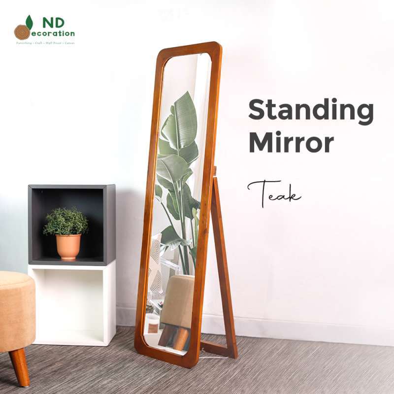 Jual Terlaris! Standing Mirror Cermin Berdiri Kayu Jati Belanda ...