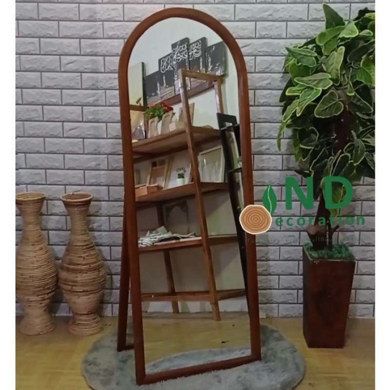 Jual Terlaris! Standing Mirror Cermin Berdiri Kayu Jati Belanda ...