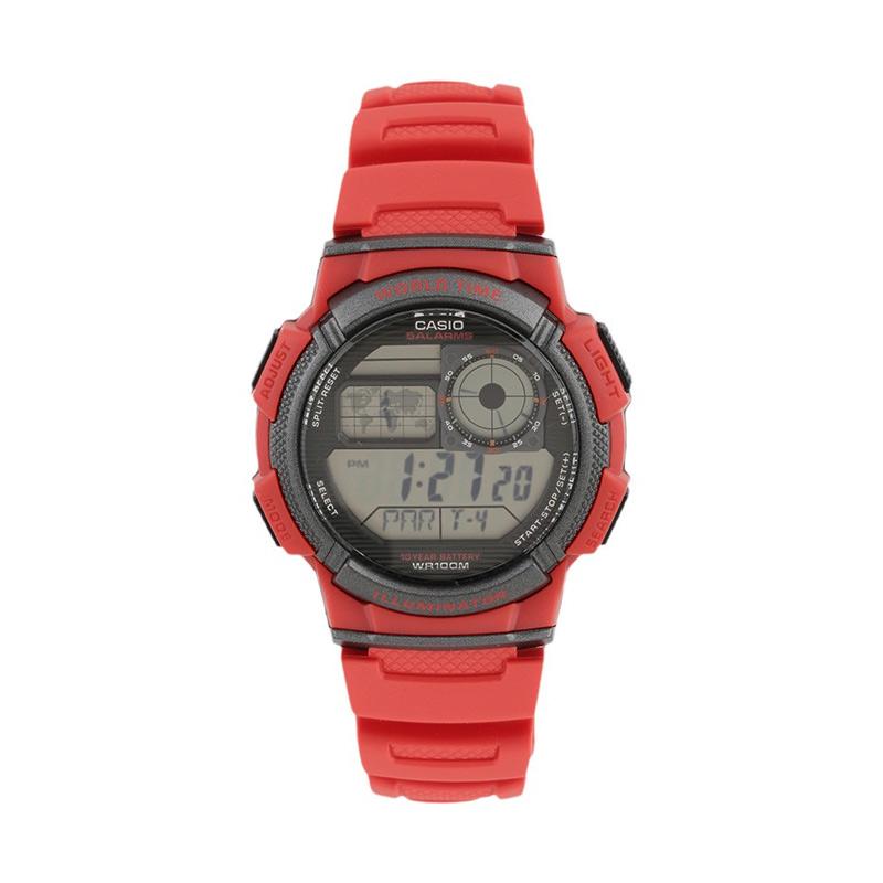 Promo CASIO World Time AE-1000W-4AVDF Jam Tangan Wanita - Red Diskon 37% di Seller CASIO ...