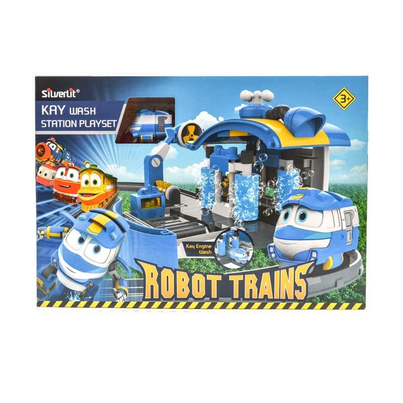 Jual Silverlit 80171 Robot Trains Kay's Car Wash Station Playset Kay ...