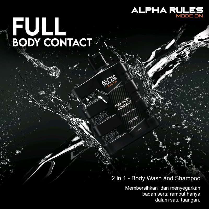Promo Alpha Rules Full Body Contact Body Wash & Shampoo for Men 250 ml ...