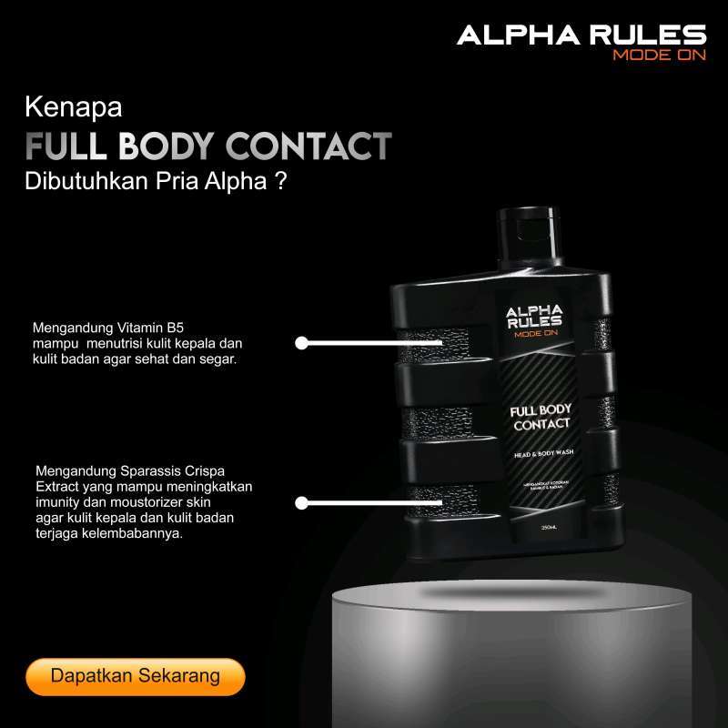 Promo Alpha Rules Full Body Contact Body Wash & Shampoo for Men 250 ml ...
