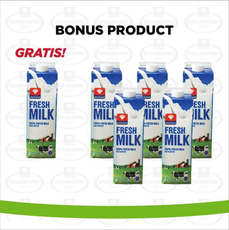 Jual Diamond Fresh Milk Plain 946ml - Beli 5 Gratis 1 - Paket Spesial ...