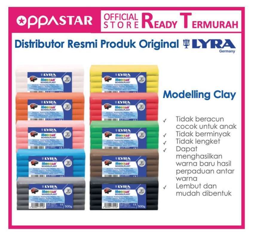 Jual Gratis Ongkir Plastisin Lilin Mainan Anak Besar 500 Gr Lyra ...