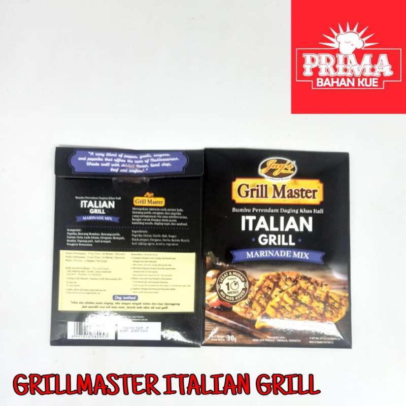 Jual GRILLMASTER ITALIAN GRILL - bumbu instan - bumbu perendam daging khas itali kemasan 30 gram ...