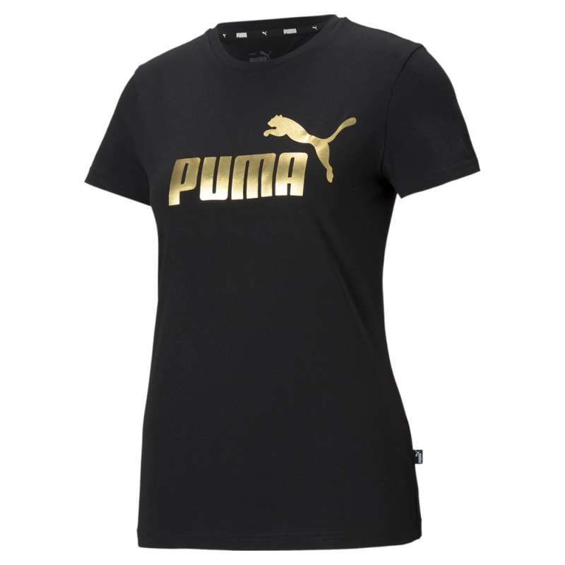 Promo Puma Kaos Olahraga Wanita PUMA ESSENTIALS Plus METALLIC LOGO ...