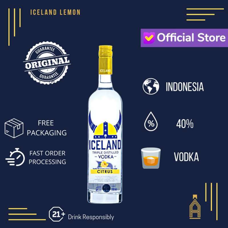 Promo ORIGINAL ASLI Iceland Vodka Rasa Lemon 700ml PROMO MURAH Diskon ...