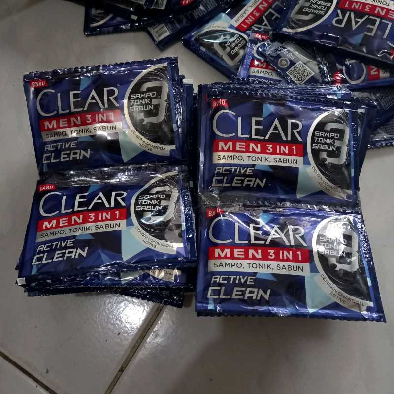 Jual Shampo Clear Men Shampoo Sachet 9ml (12 Sachet) - Activeclean di ...