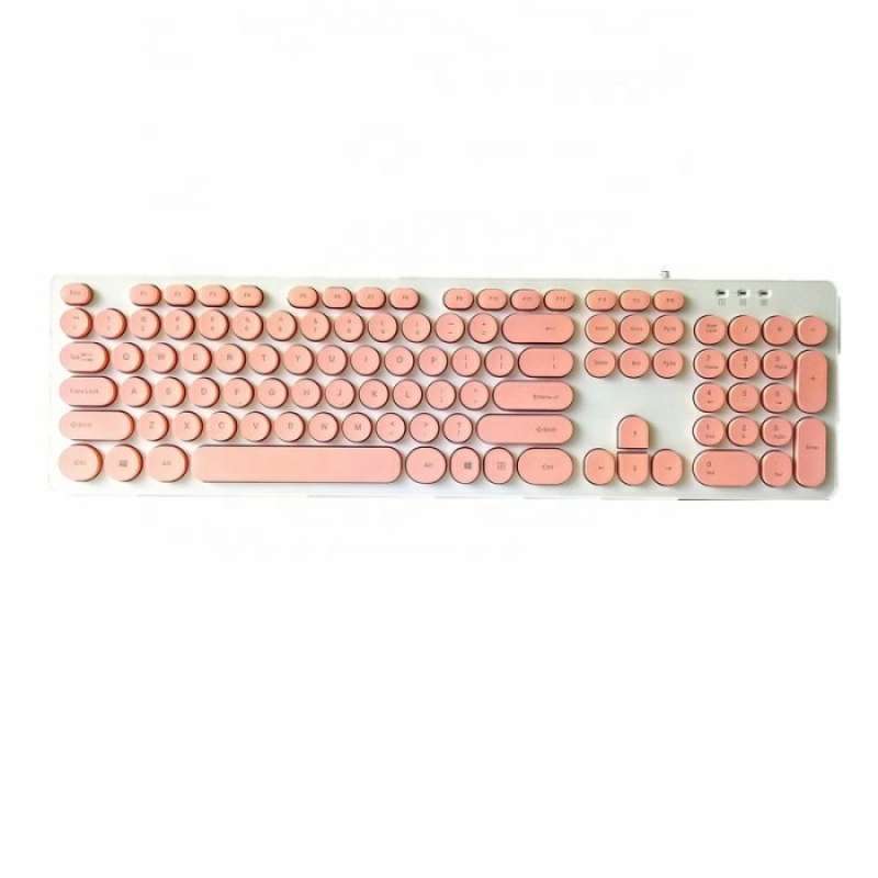 Jual Keyboard Wired Pink Lucu Keyboard Office Pink Keyboard Tuts Bulat ...