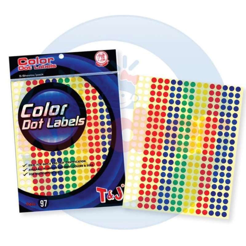 Jual Sticker Dot to Dot Label Bulat TJ T&J 97 8mm di Seller Kiedler ...