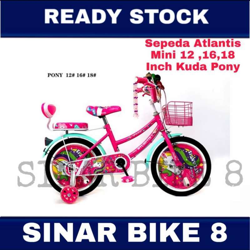 Jual Sepeda Anak Mini 12 Inch ATLANTIS Edisi PONY Keranjang Besi di ...