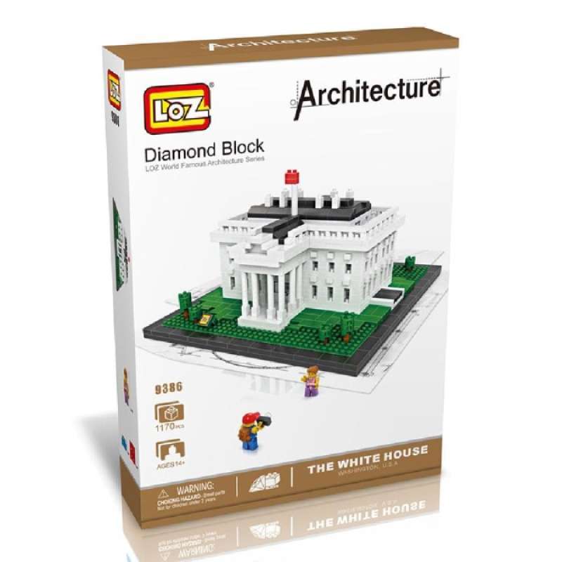 Jual BRICKS NANO BLOCK LOZ BLOCKS 9386 THE WHITE HOUSE di Seller ...