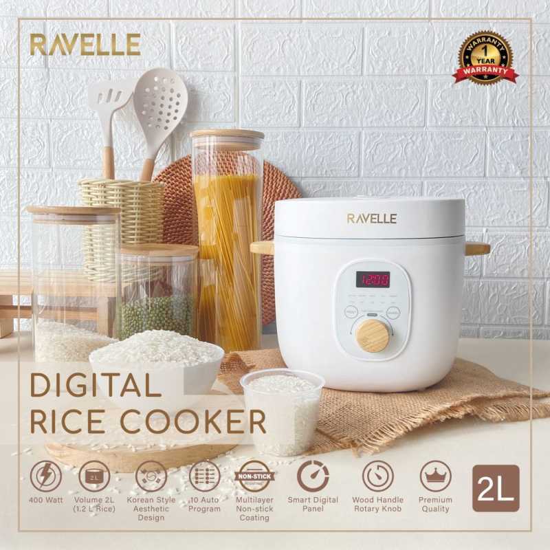 Jual Ravelle Digital Rice Cooker 2 Liter 2L 2 L (1.2 l nasi) - Rice ...