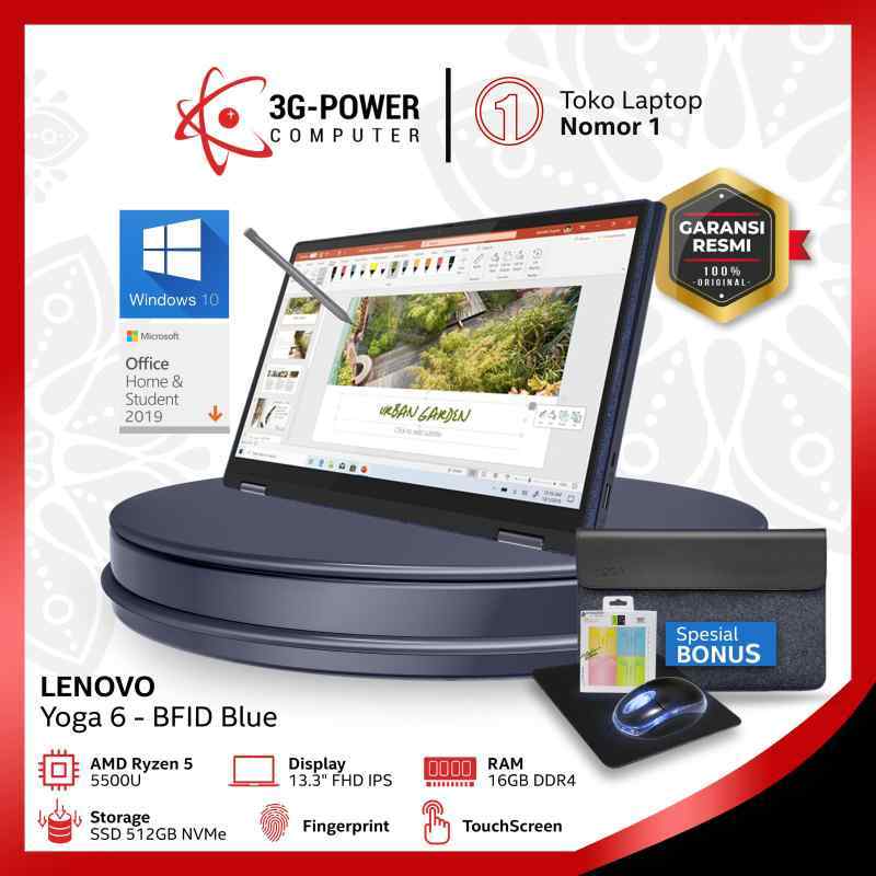 Jual Lenovo Yoga 6 13ALC6 - BFID [Ryzen 5 5500U / 16GB / 512GB / AMD ...
