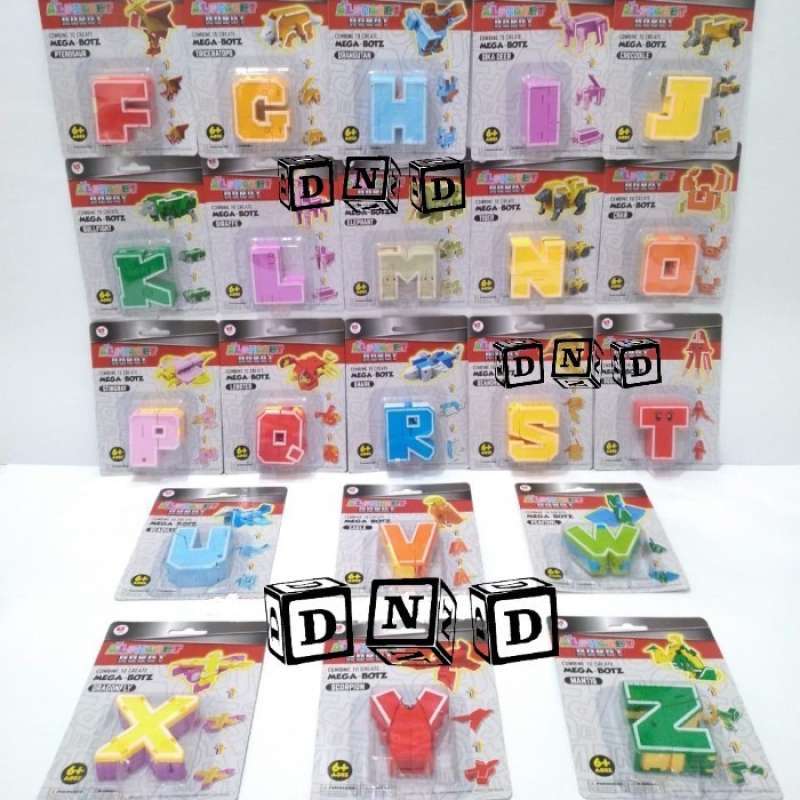 Jual Mainan Alphabet Robot Mega Botz Animal Transform Huruf Di Seller ...