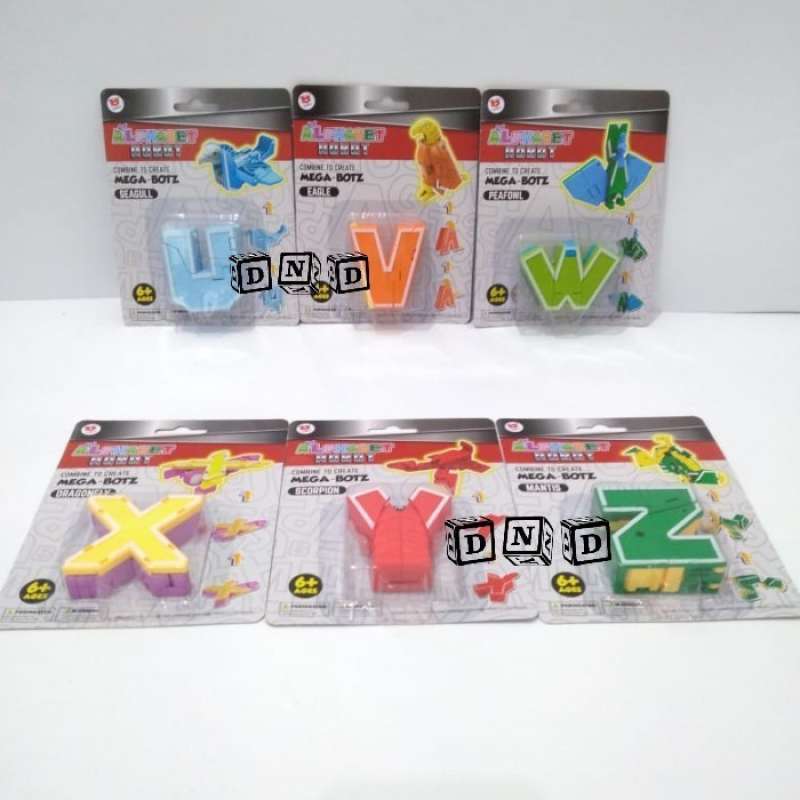 Jual Mainan Alphabet Robot Mega Botz Animal Transform Huruf Di Seller ...