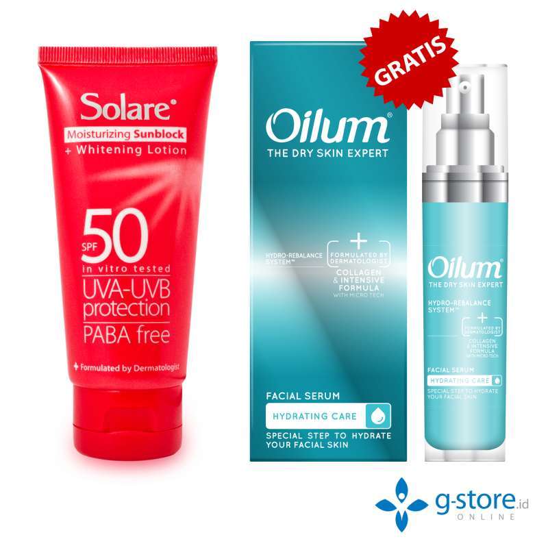 Jual Beli 1 SOLARE SPF 50 Gratis 1 Oilum Hydrating Care Facial Serum di ...