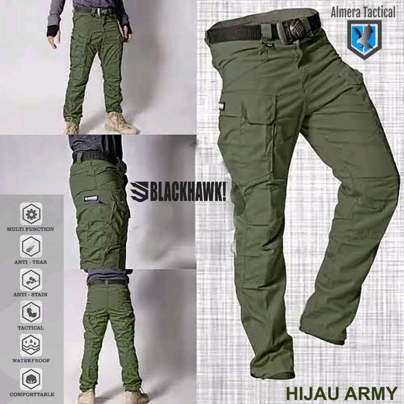 Promo Celana Tactical Blackhawk Panjang Kualitas Premium - 28 Hijau Army Diskon 45% Di Seller ...