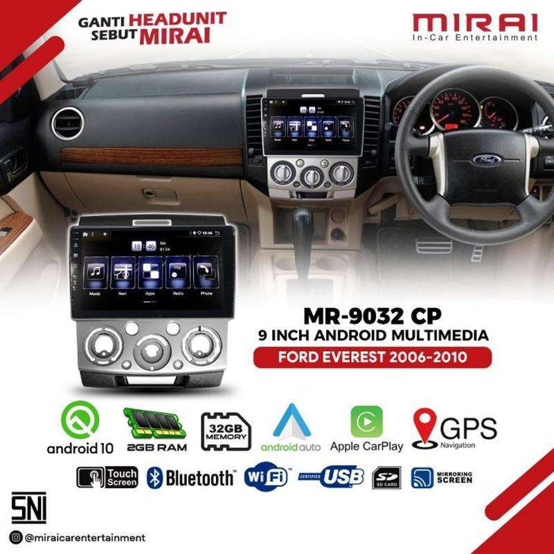 Jual Head Unit Android 9 Inch Ford Everest 2006-2010 Mirai Mr-9032Cp di ...