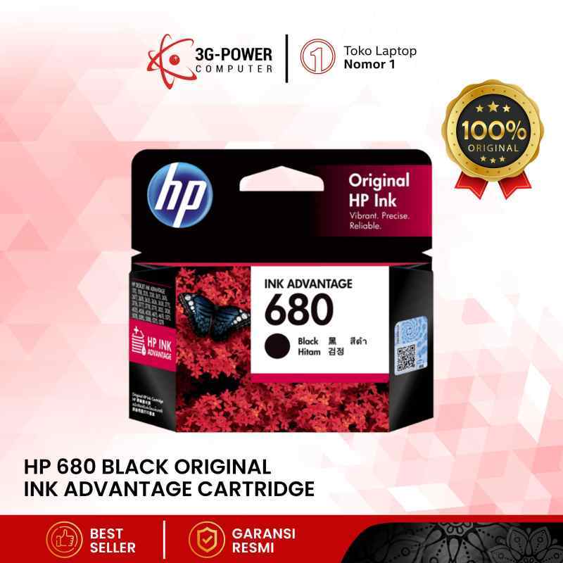 Promo HP 680 Black Original Ink Advantage Cartridge Diskon 32% di ...