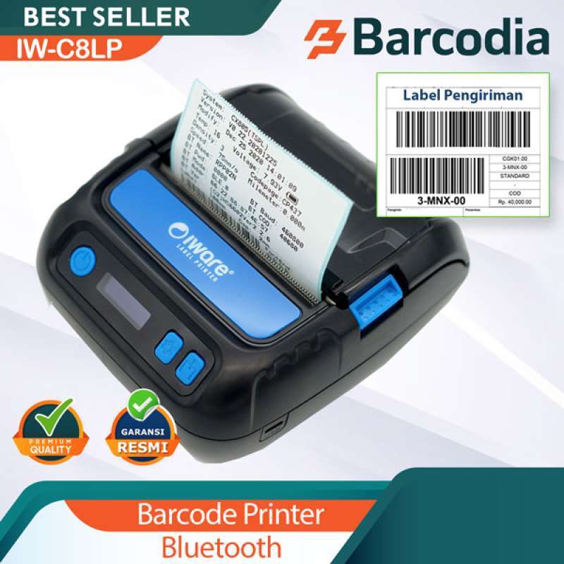 Promo PRINTER LABEL THERMAL BLUETOOTH 80MM IWARE IW-C8LP / C8LP / IW ...