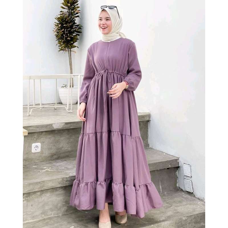 Jual Gamis Wanita Syari Gamis Polos Adyra Simple Maxy - Blue Di Seller ...