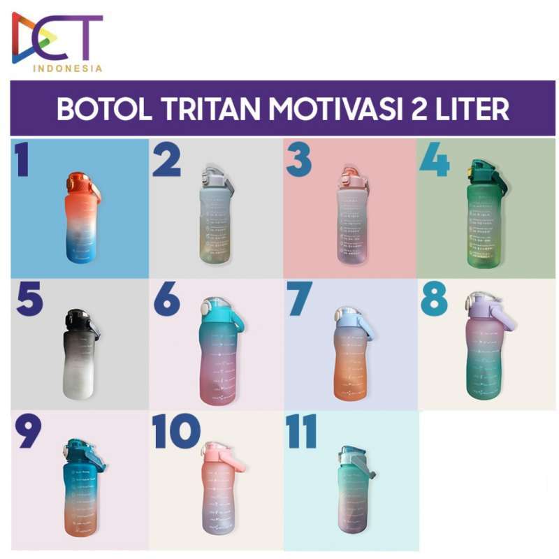 Jual Botol Minuman Viral Botol Tristan 2L - Green di Seller Dctmarketid ...