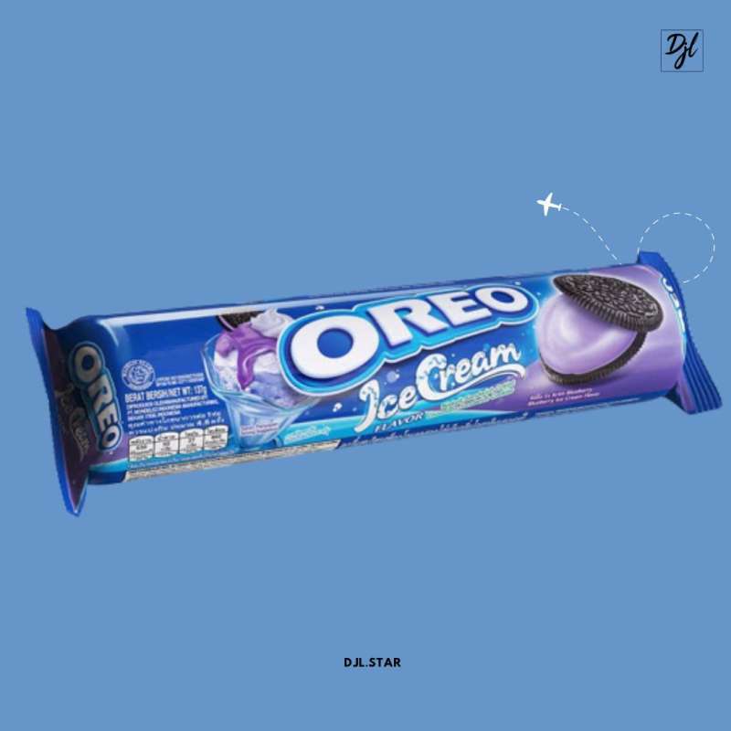 Jual Oreo 133G Biskuit Sandwich Ice Cream Blueberry - 3 Pcs di Seller ...