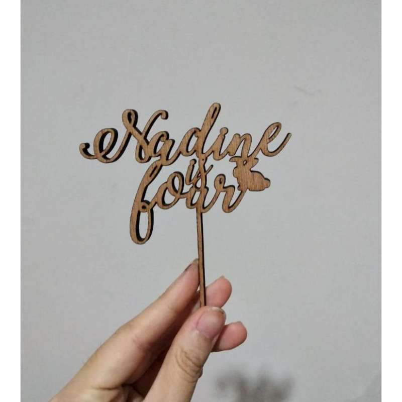 Jual CAKE TOPPER KAYU CUSTOM ANAK / TOPPER ULANG TAHUN / HIASAN KUE di ...