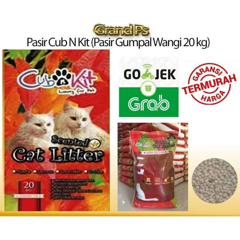 Promo Pasir Kucing Cub N Kit 20kg Pasir Gumpal Wangi Khusus Gosend Grab ...