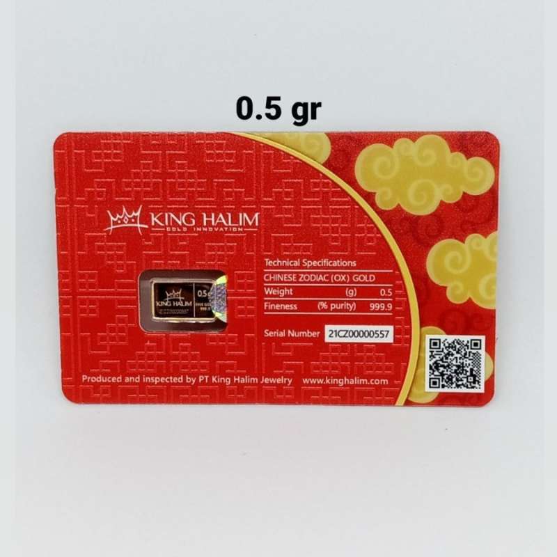 Jual King Halim Gold Year Of The Ox 0,5 Gram - Emas Lm 0.5gr Shio ...