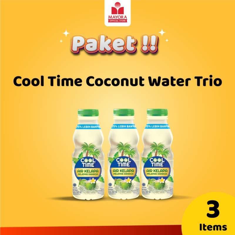 Promo Cool Time Coconut Water Trio - 350 ml Diskon 9% di Seller Mayora ...