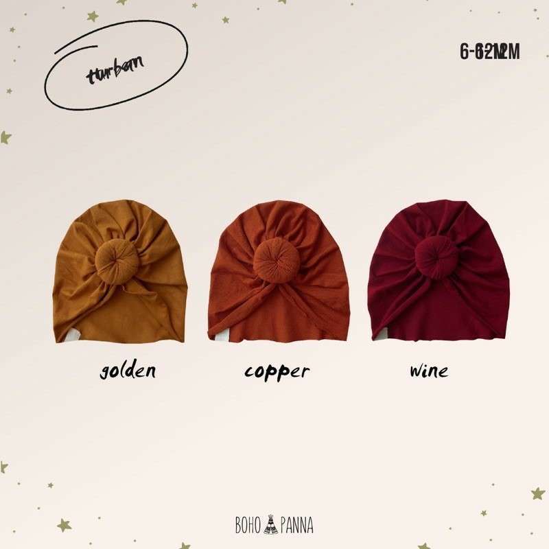 Jual BohoPanna - Topi Turban - Wine Turban Baby di Seller MAMABOO ...