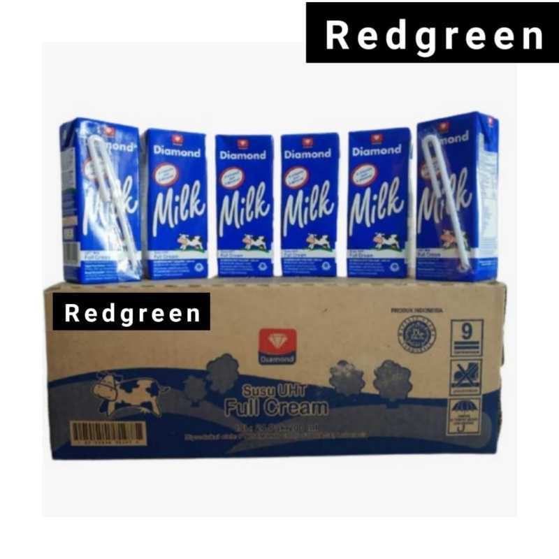 Jual Diamond Milk UHT Full Cream 200ml 1 karton 24pcs x200ml di Seller ...