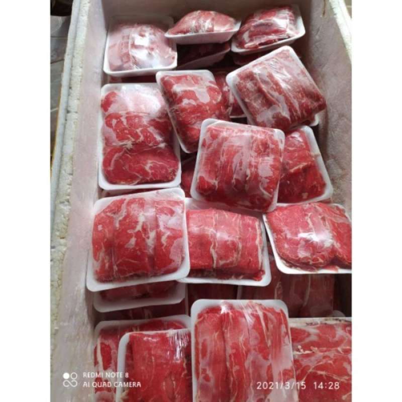 Promo Beef slice daging sapi impor iris tipis 500 gram non fat teriyaki ...