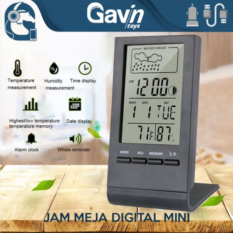 Promo RECOMMENDED JAM MEJA DIGITAL TERMOMETER RUANGAN TEMPERATURE ...