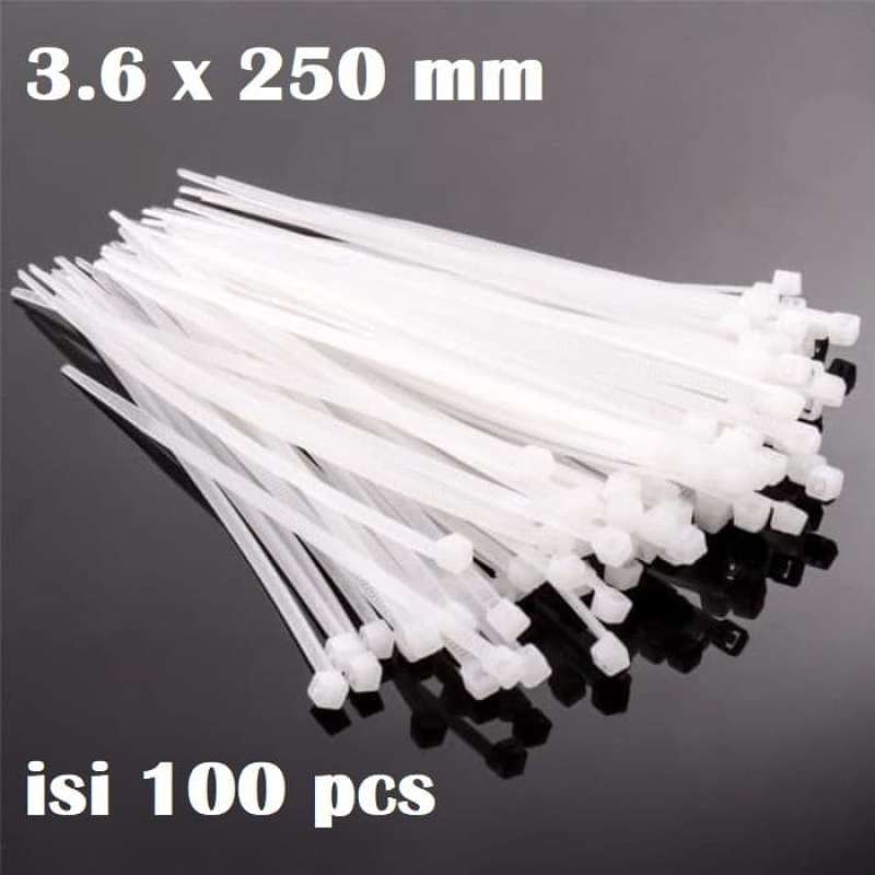 Jual Kabel ties Cable ties Kabel tis Cable tie Klip 3.6x250mm isi 100Pcs di Seller Lbagstore ...