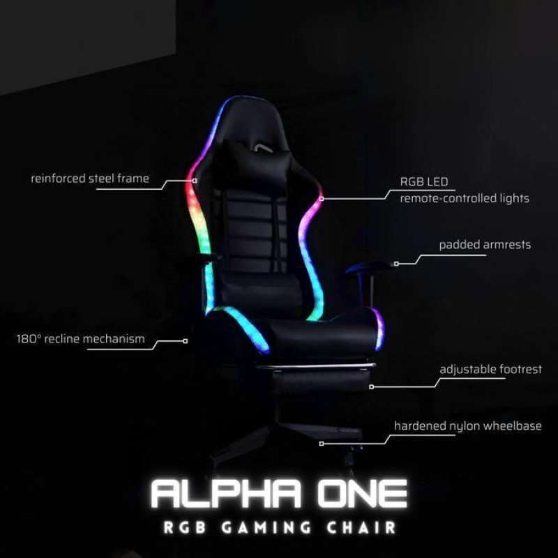 Promo Alpha One RGB Gaming Chair LED Kursi Gaming Premium Apex Warrior ...