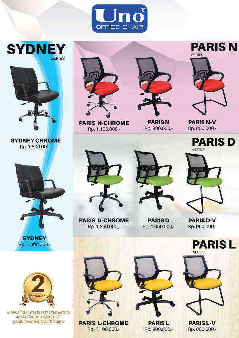 Promo Uno Paris N Kursi Kantor Diskon 27% Di Seller Toko Kasur Office ...