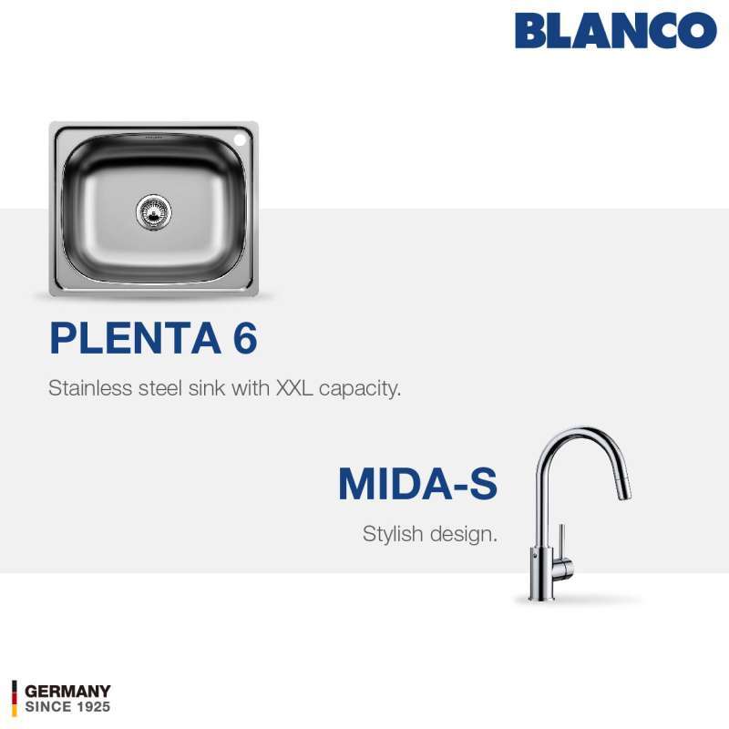 Jual BLANCO Plenta 6 + Kran BLANCO MIDA-S Chrome di Seller BLANCO ...