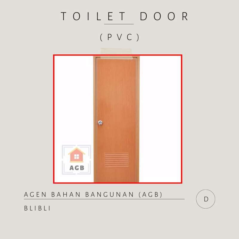 Jual Pintu Pvc Wc Urat Kayu Uk 82 X 215 Uk Incl Kusen & Termasuk Kunci ...