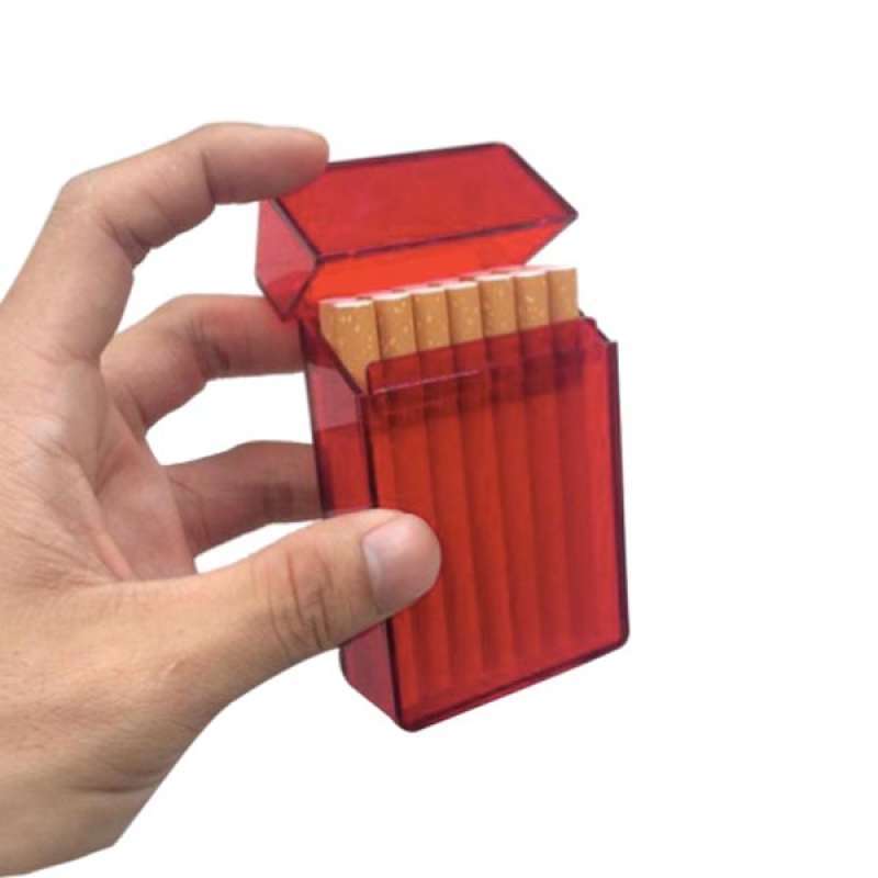 Jual Kotak Rokok / Tempat Rokok Material Akrilik Varian Warna - Merah ...