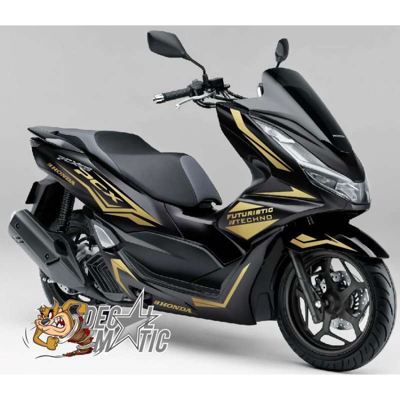 Promo Cutting Sticker Striping Honda Pcx 150 Pcx 160 Hitam Gold ...