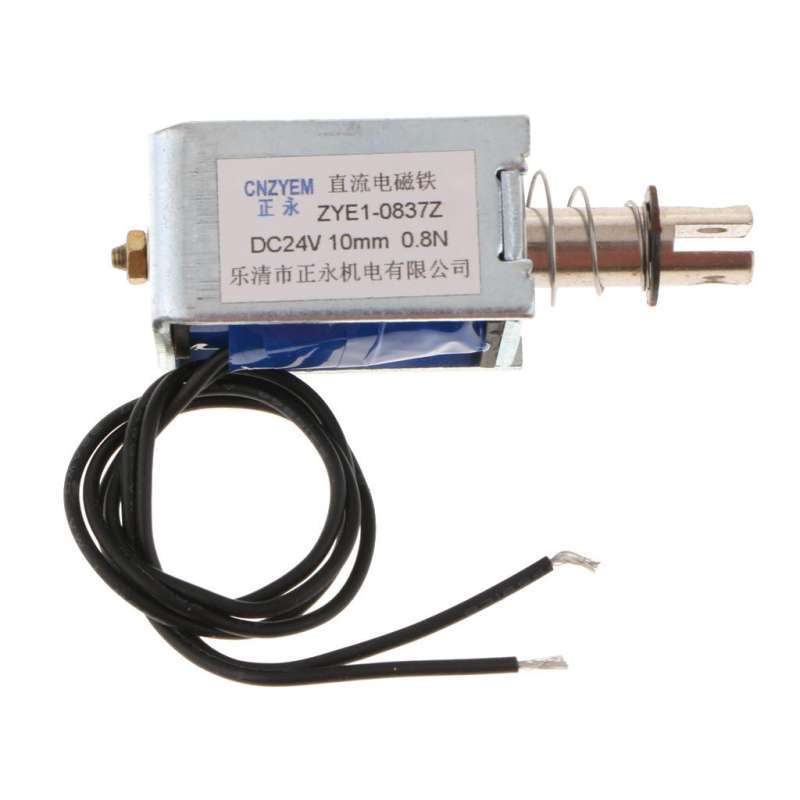 Jual Push Pull Dc Spring Plunger Solenoid Electromagnet 24v 0.8n ...