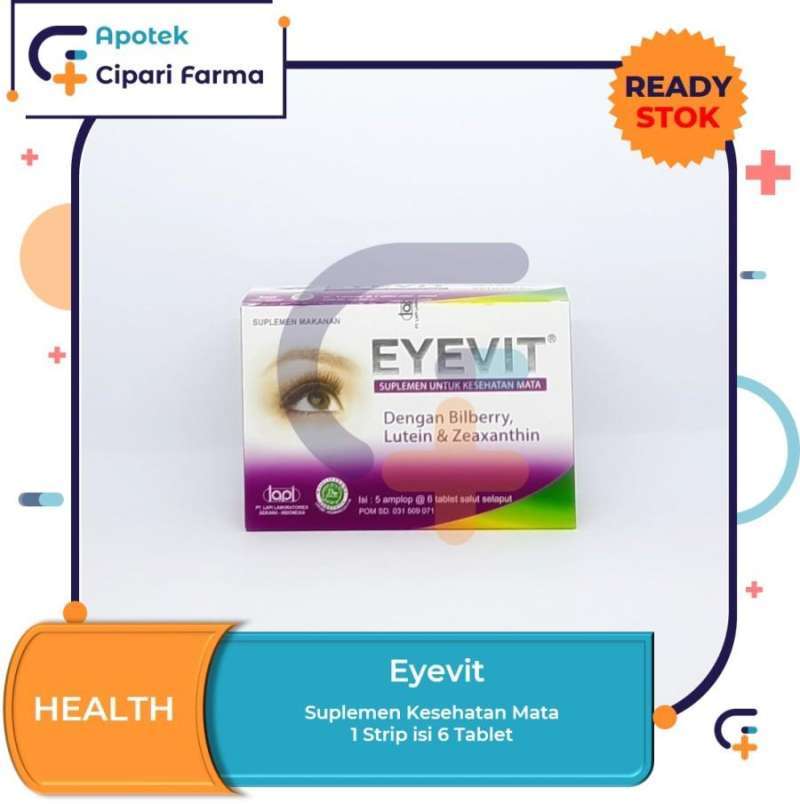 Jual Eyevit Tablet Vitamin Untuk Kesehatan Mata 1 Strip isi 6 Tablet di ...