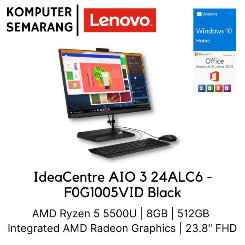 Jual Lenovo Ideacentre Aio Alc Vid Amd Ryzen U Gb Gb Integrated Amd Radeon