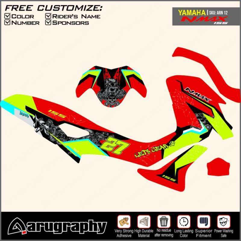 Jual Decal Yamaha Nmax 155 - Premium Sticker Decals N Max - Arn12 Di ...