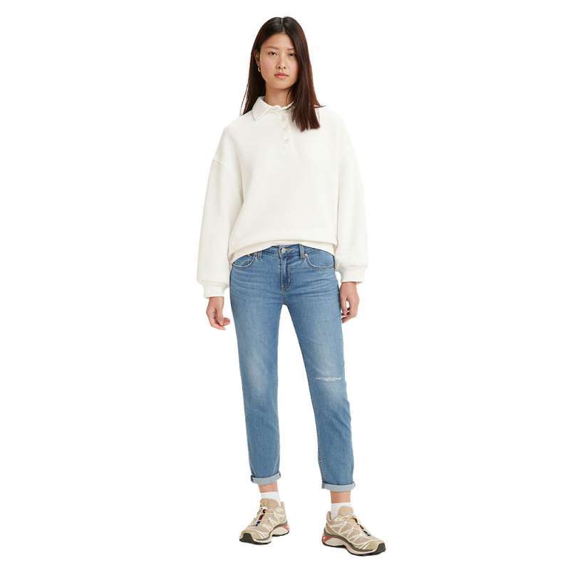 Jual Levi's Mid Rise Boyfriend Patched In Cool (19887-0249) - Inseam 27 ...