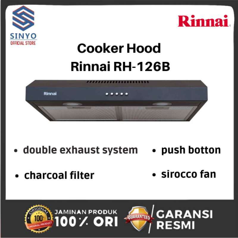 Promo Rinnai RH-126B Cooker Hood Penghisap RH 126 B Diskon 8% di Seller ...